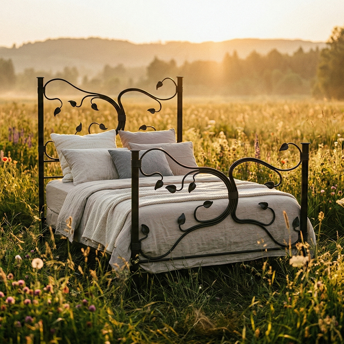 Fair Oak Iron Queen Bed – Urban Forge