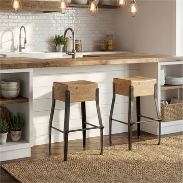 Hand-Forged Iron Bar & Counter Stools | Urban Forge