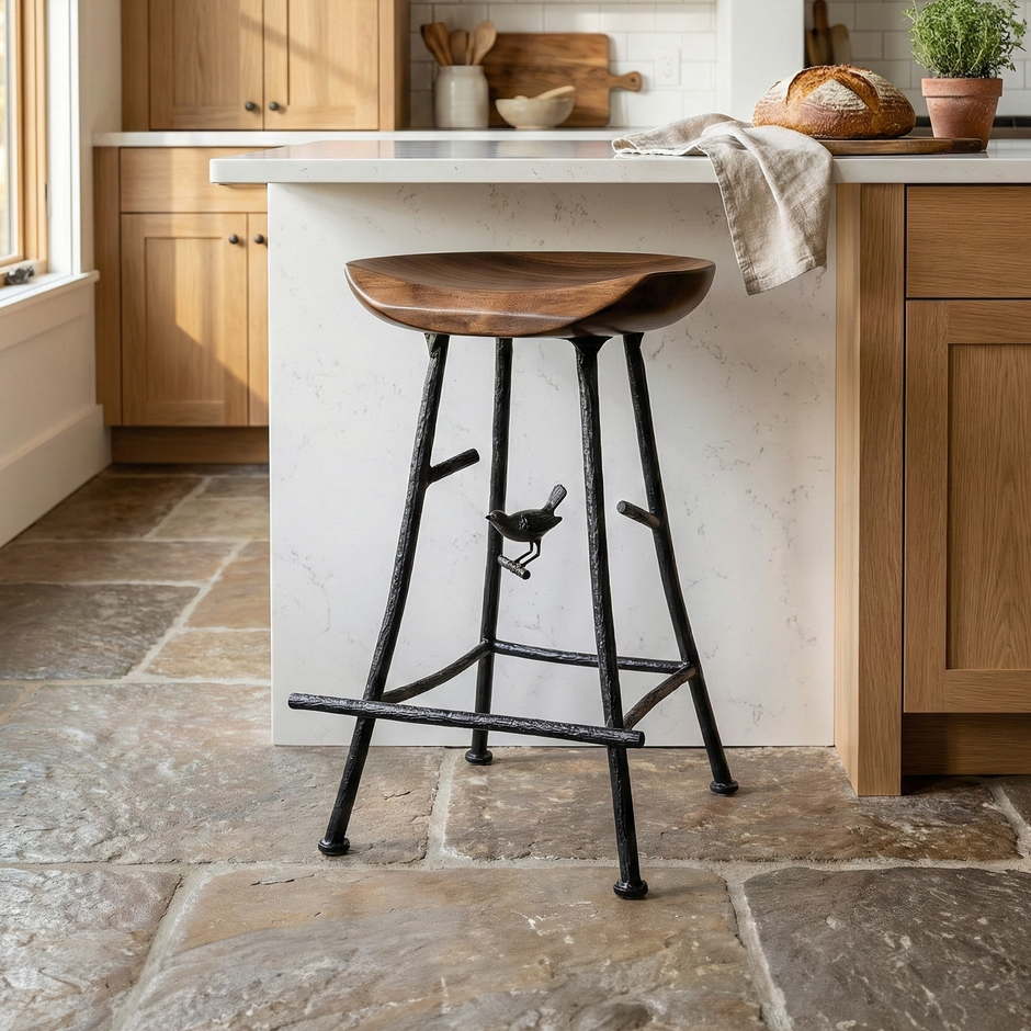 Hand-Forged Iron Bar & Counter Stools | Urban Forge