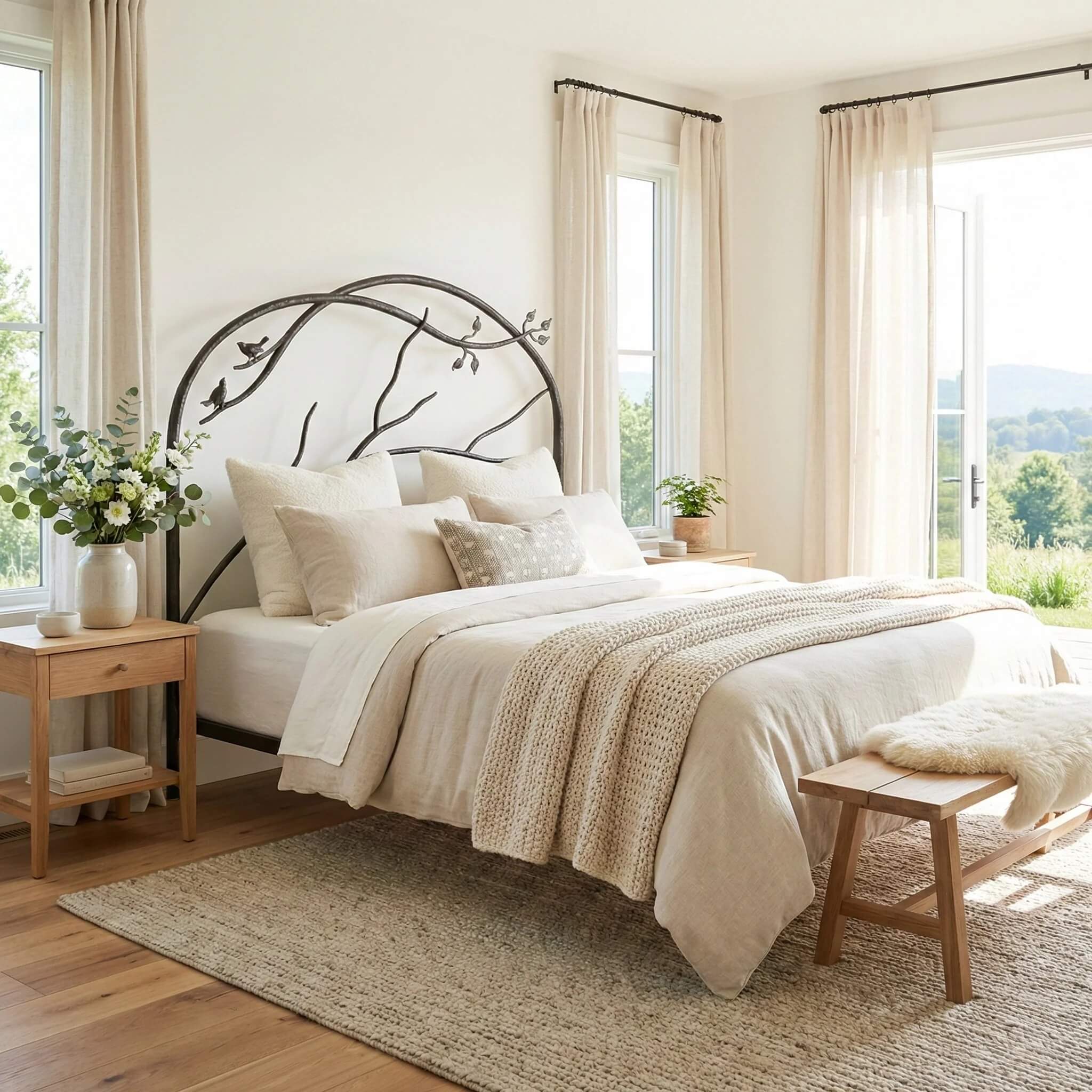 Forest Archway Hand-Forged Iron Bed – Urban Forge