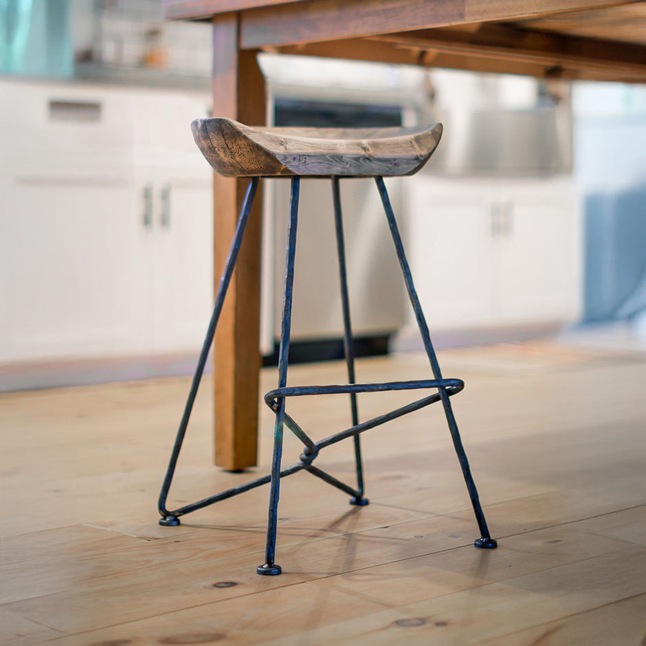 Hand-Forged Iron Bar & Counter Stools | Urban Forge